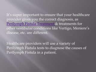 What is perilymph fistula | PPTX