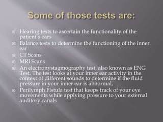 What is perilymph fistula | PPTX