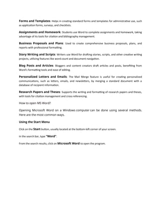 MS Word – Uses & Featuresripheral Component Interconnect.docx
