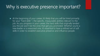 What is personal branding and executive presence | PPTX