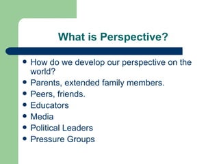 What is perspective | PPT