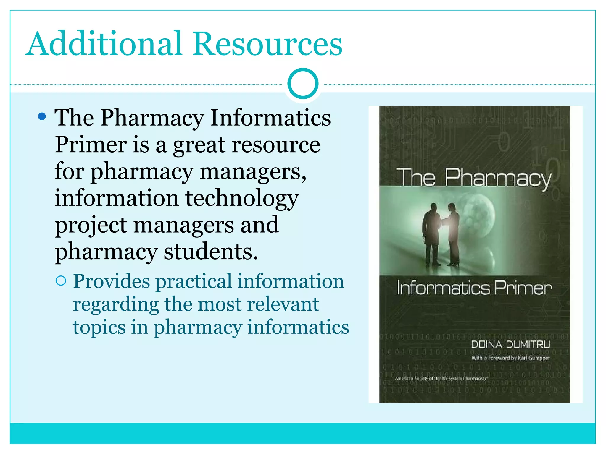 What is Pharmacy Informatics? | PPT