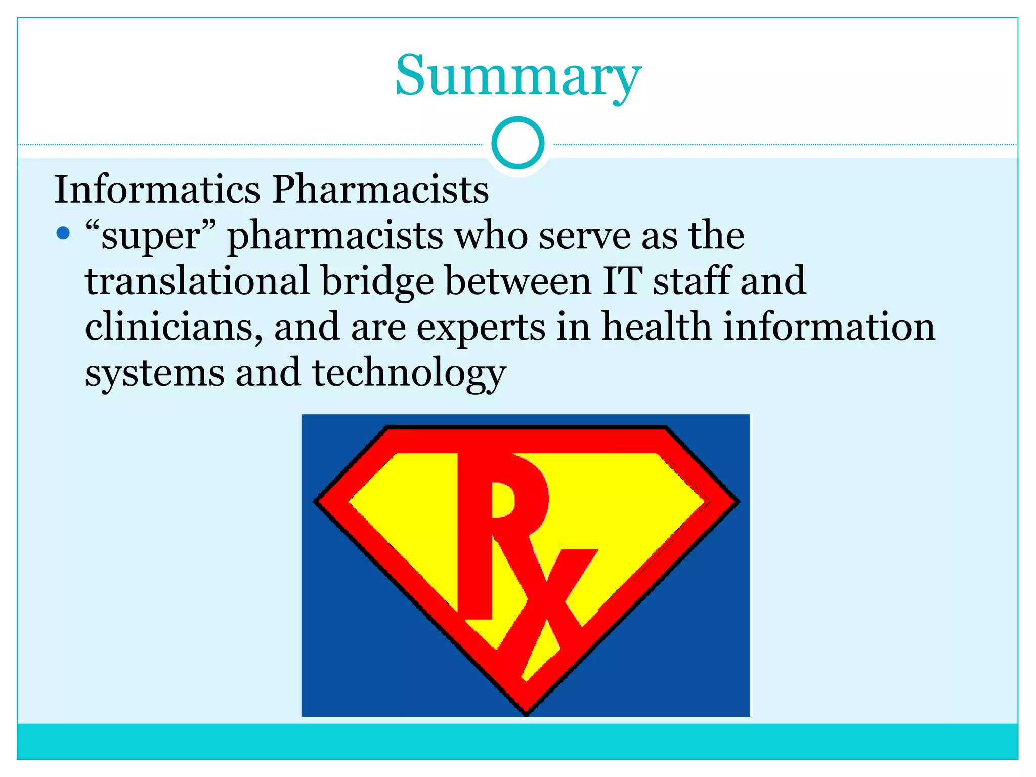 What is Pharmacy Informatics? | PPT