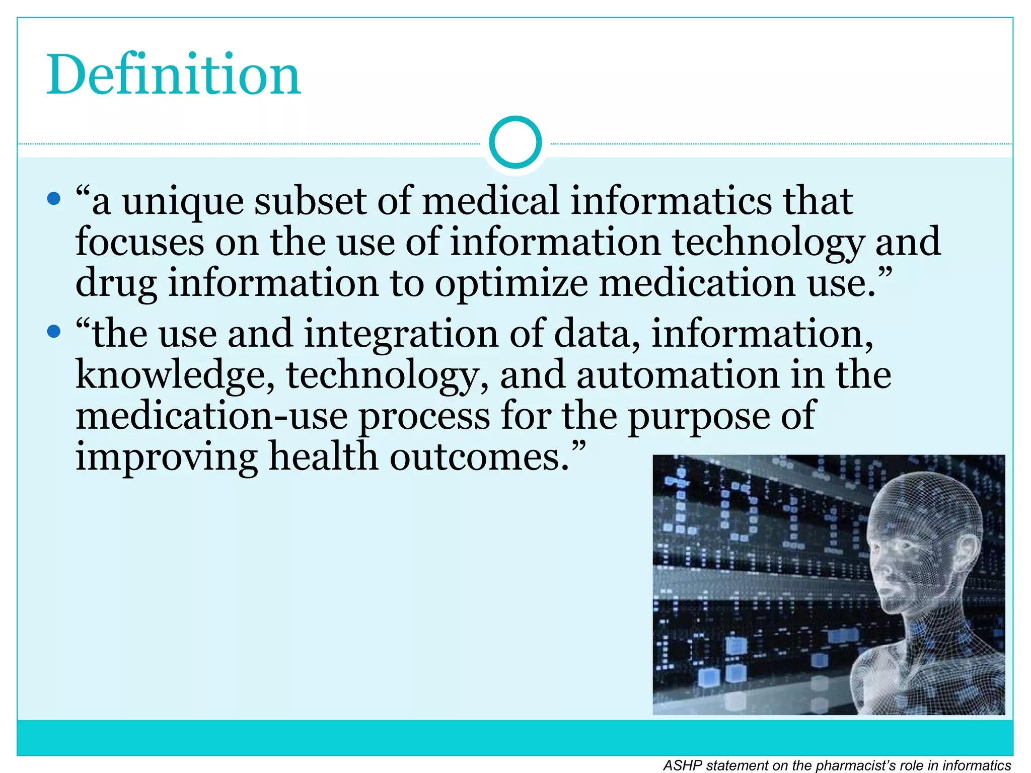 What is Pharmacy Informatics? | PPT