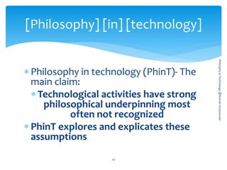 What is Philosophy in Technology? | PDF