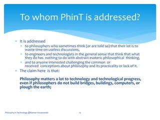 What is Philosophy in Technology? | PDF