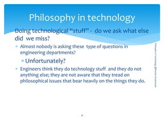 What is Philosophy in Technology? | PDF