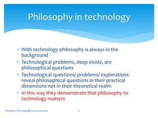 What is Philosophy in Technology? | PDF