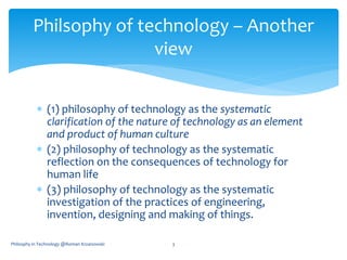 What is Philosophy in Technology? | PDF