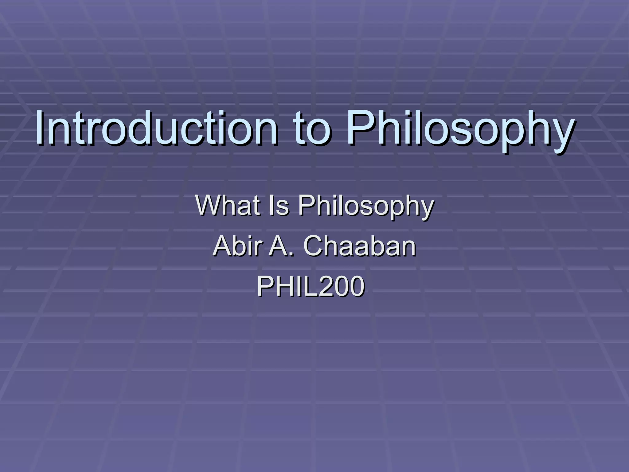What is philosophy | PPT