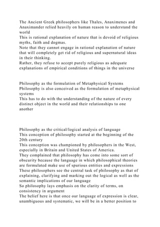 What is PhilosophyIntroductionDefinition of Philosophy.docx