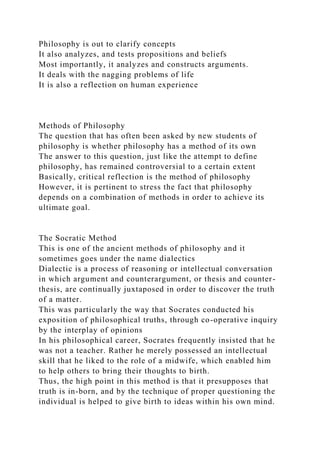 What is PhilosophyIntroductionDefinition of Philosophy.docx