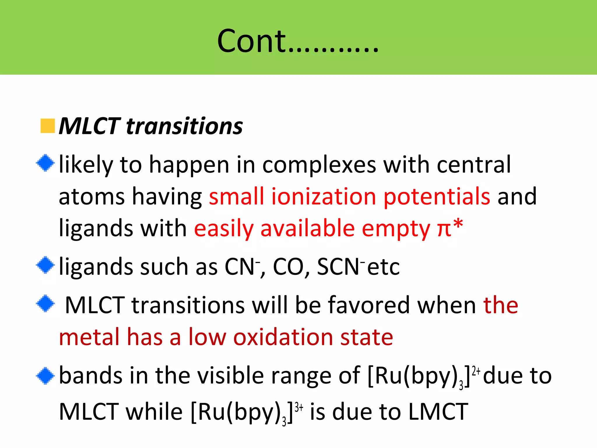 photo chemistry of ligand in coordination compound | PPT