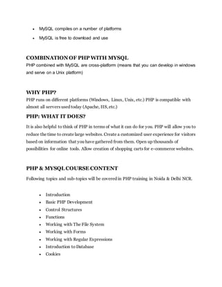 What is php | DOCX | Web Design and HTML | Internet