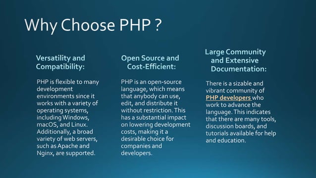 Php Programming Course Ppt