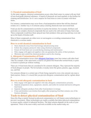 What is physical contamination in food and how to prevent it | PDF
