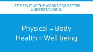 What is physical health? | PDF