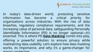 What is PII Data Masking - Surekha Tech | PPT