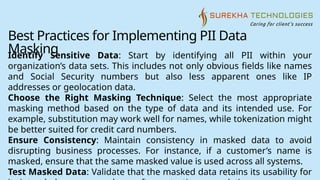 What is PII Data Masking - Surekha Tech | PPT