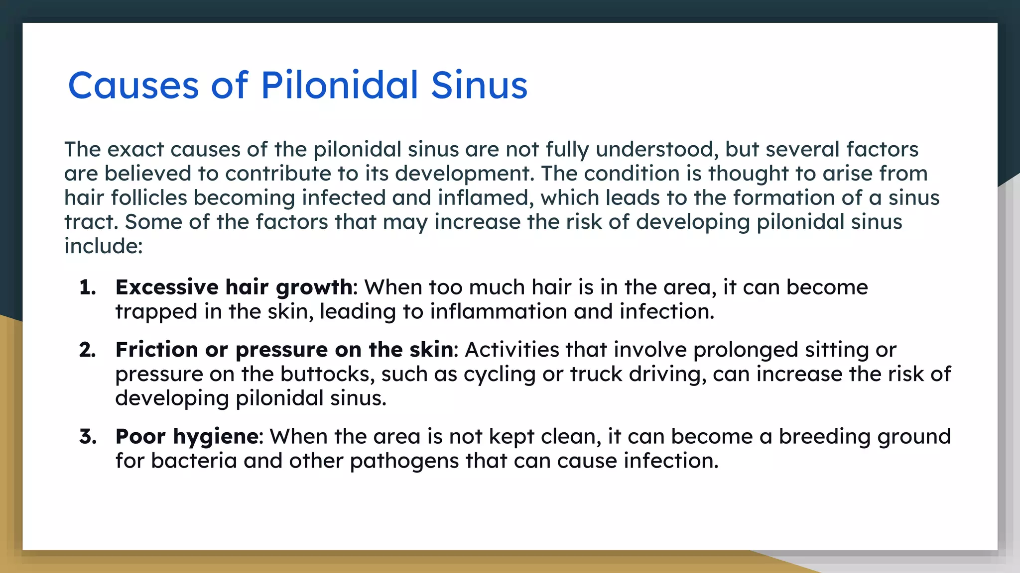 What is Pilonidal Sinus , Causes , Symptoms And Treatment .pptx