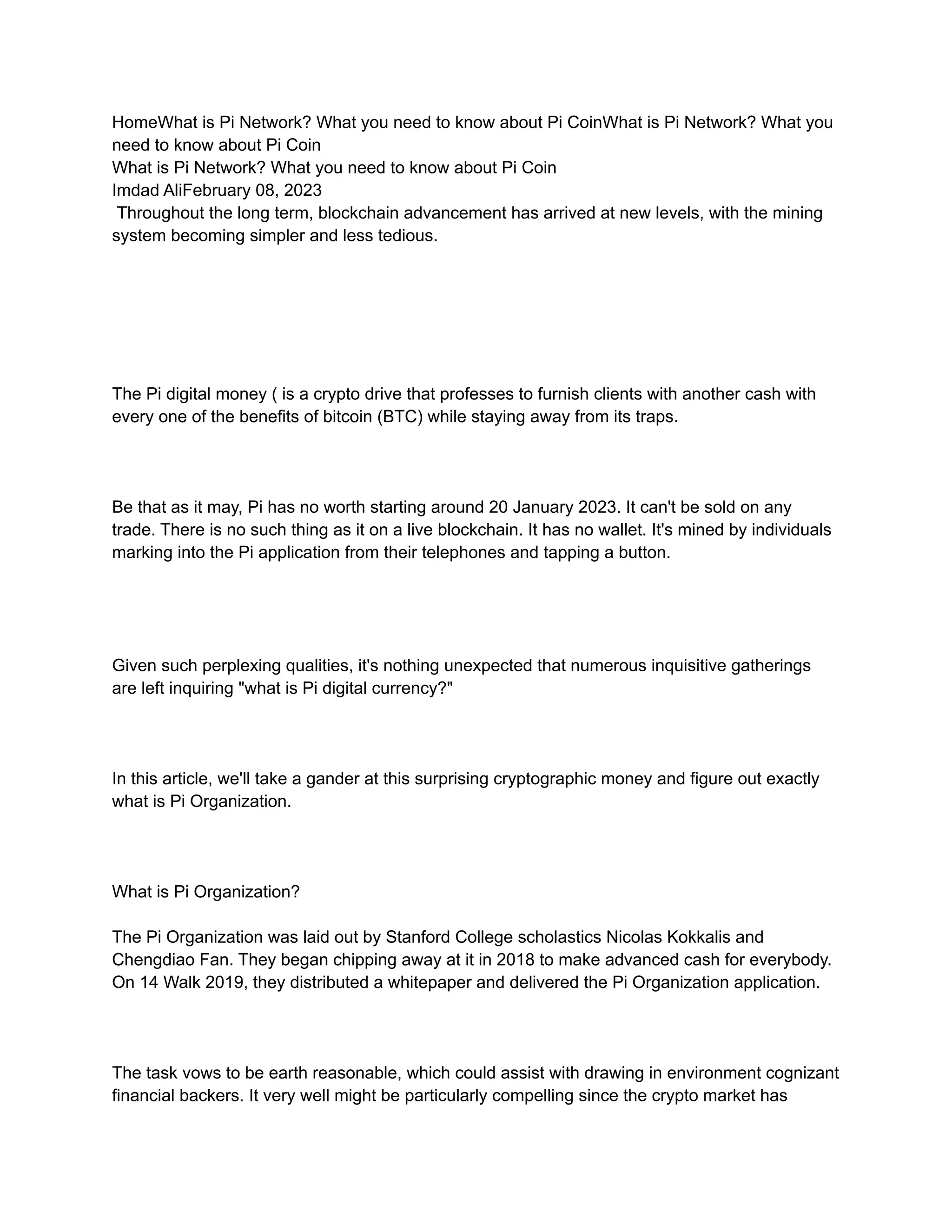 What is Pi Network (1).pdf | Currencies | Economy