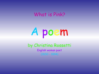 A colourful poem | PPT