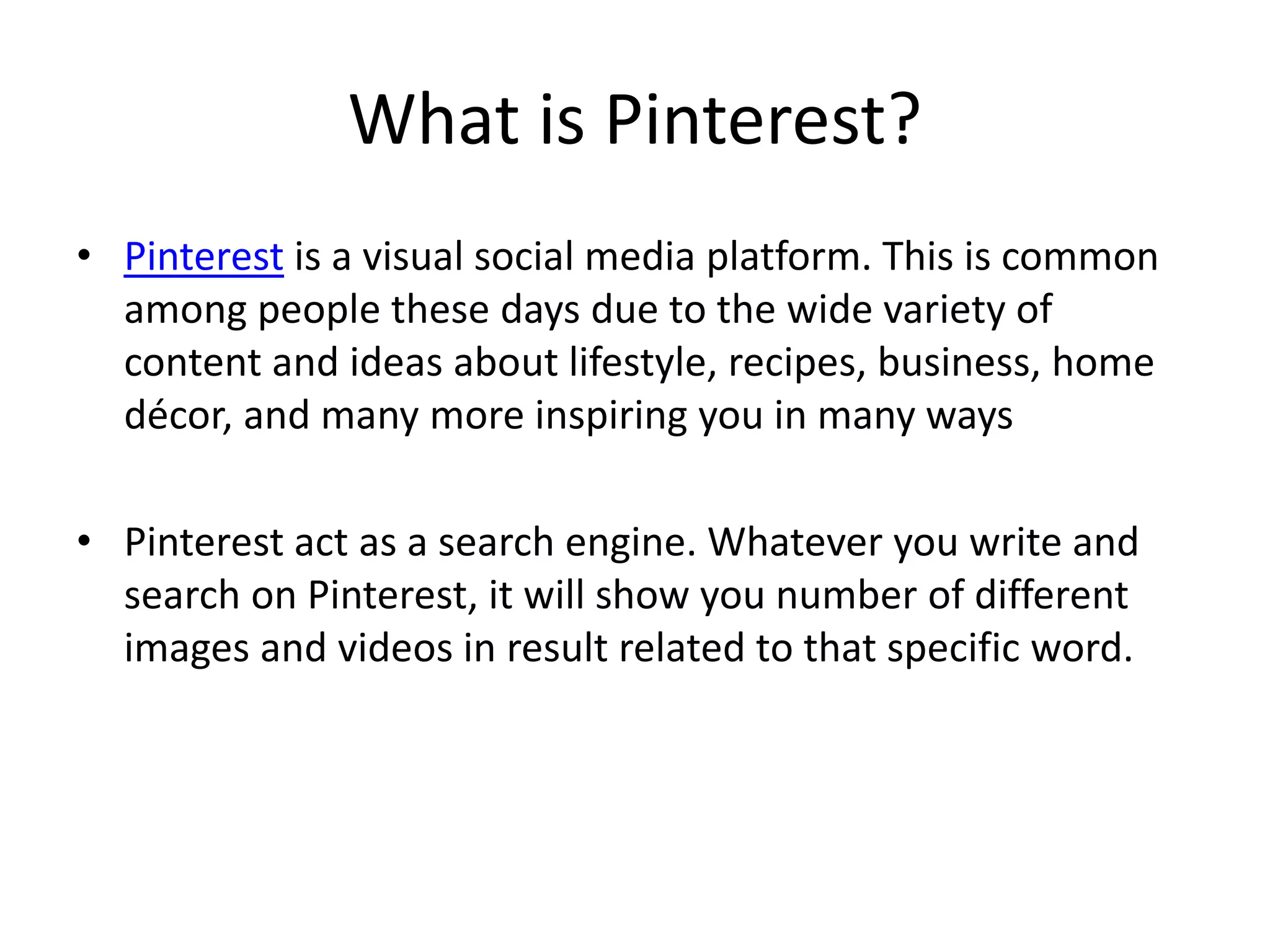 What is pinterest | PPT
