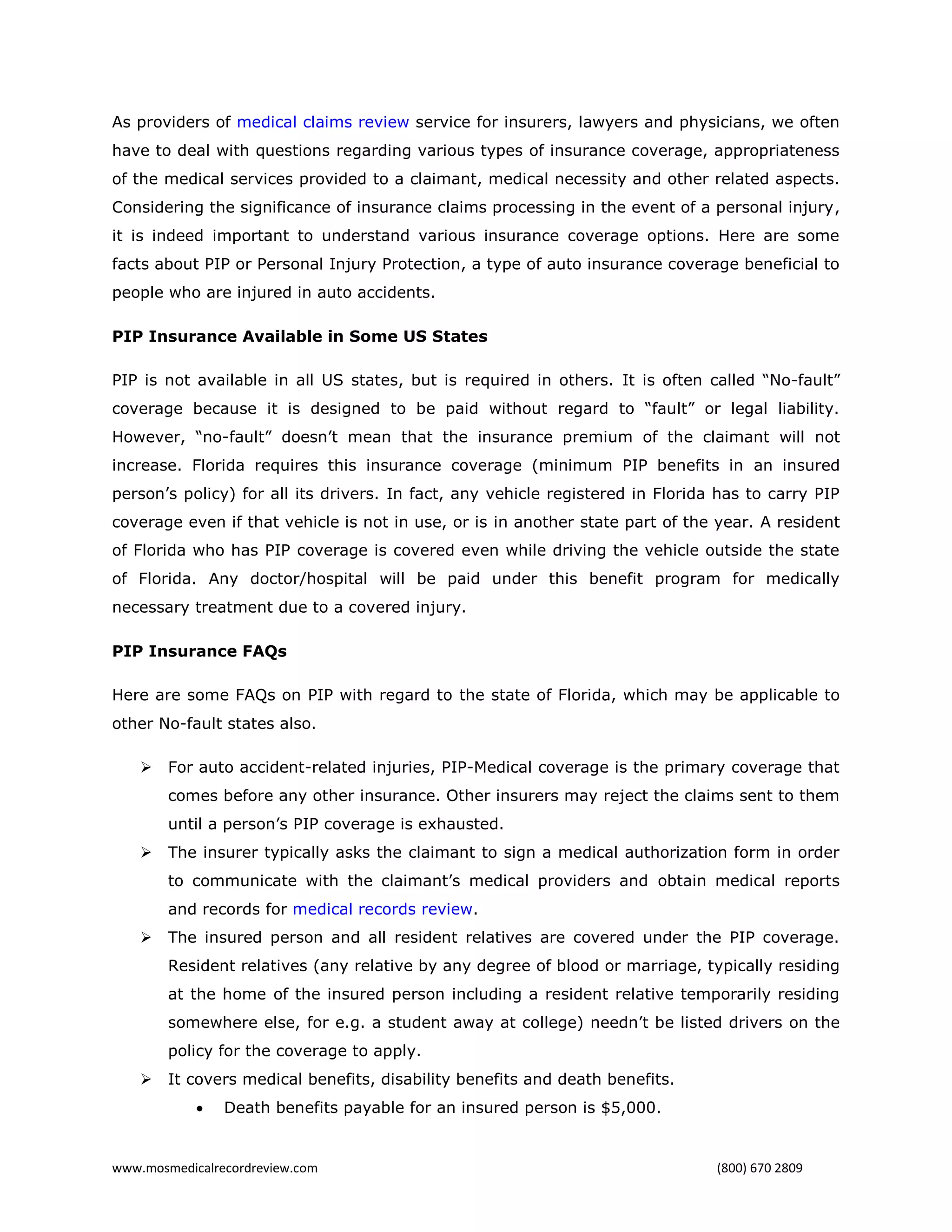 What Is PIP Insurance? | PDF