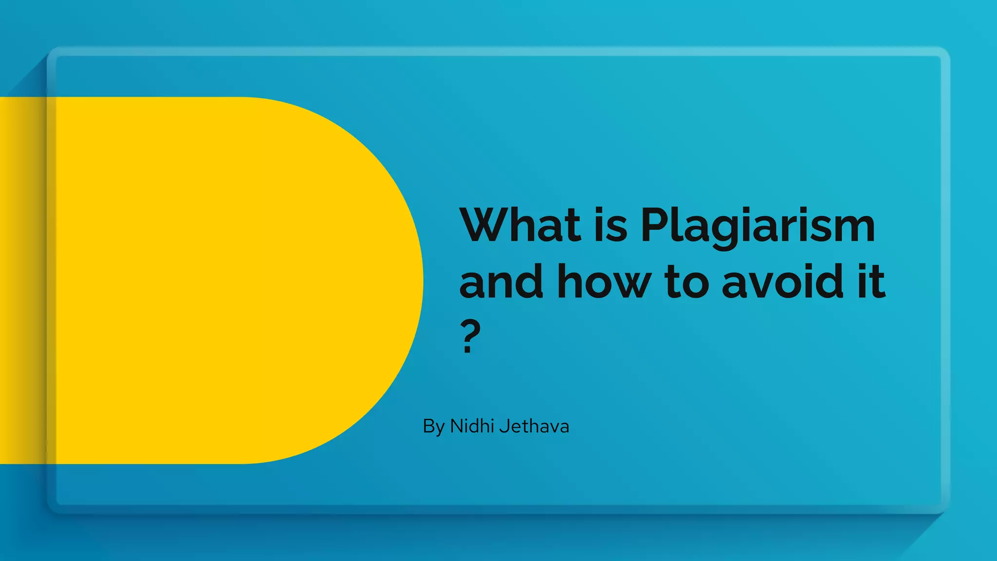 What is plagiarism and how to avoid it ? | PPTX