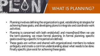 WHAT IS PLANNING & NATURE AND PURPOSE PLANNING .pptx