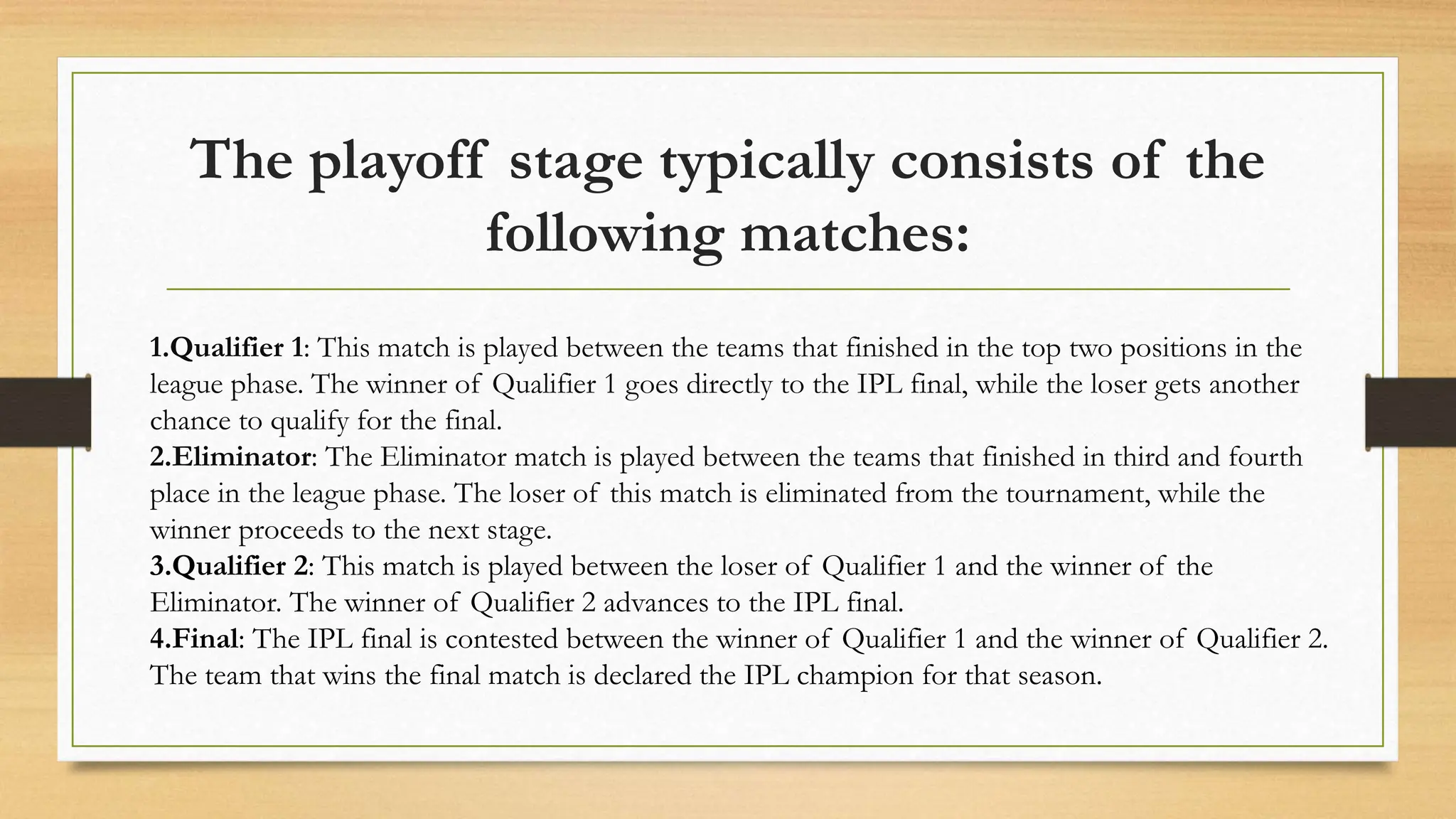 What Is Playoff In IPL. pptx | PPTX