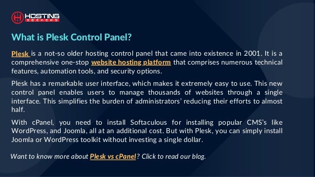 What Is Plesk Hosting? | PPT