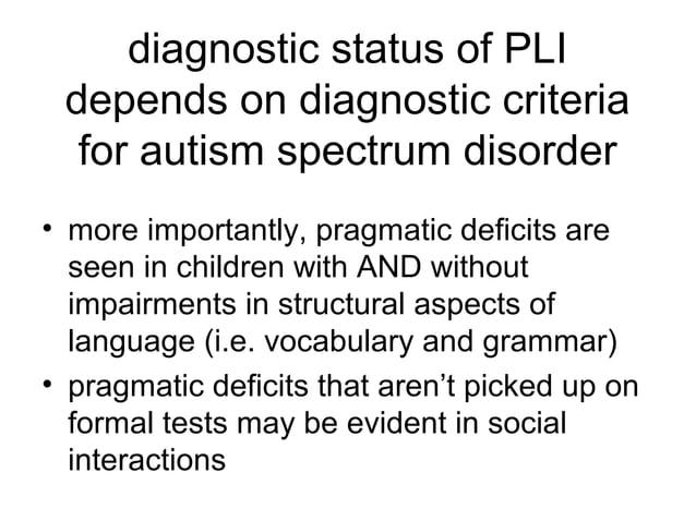 What Is Pragmatic Language Impairment PPT What Is Pragmatic Language Impairment PPT