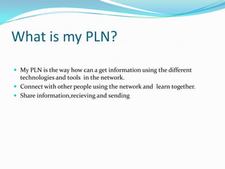 What is pln slideshare | PPT