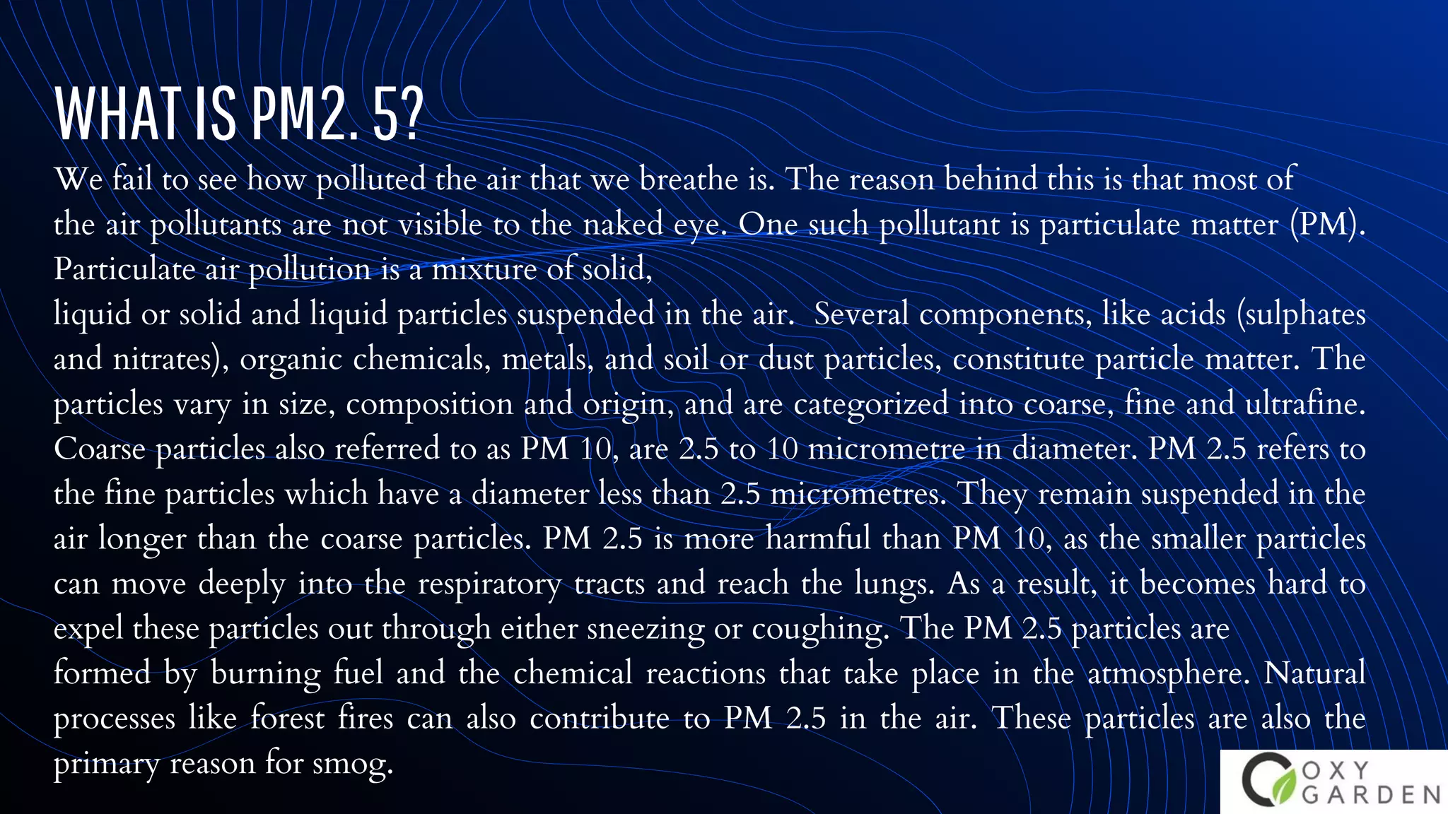 What is pm2. 5 and why is it important | PDF