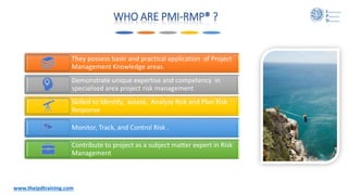 What is PMI-RMP An Overview | PPT