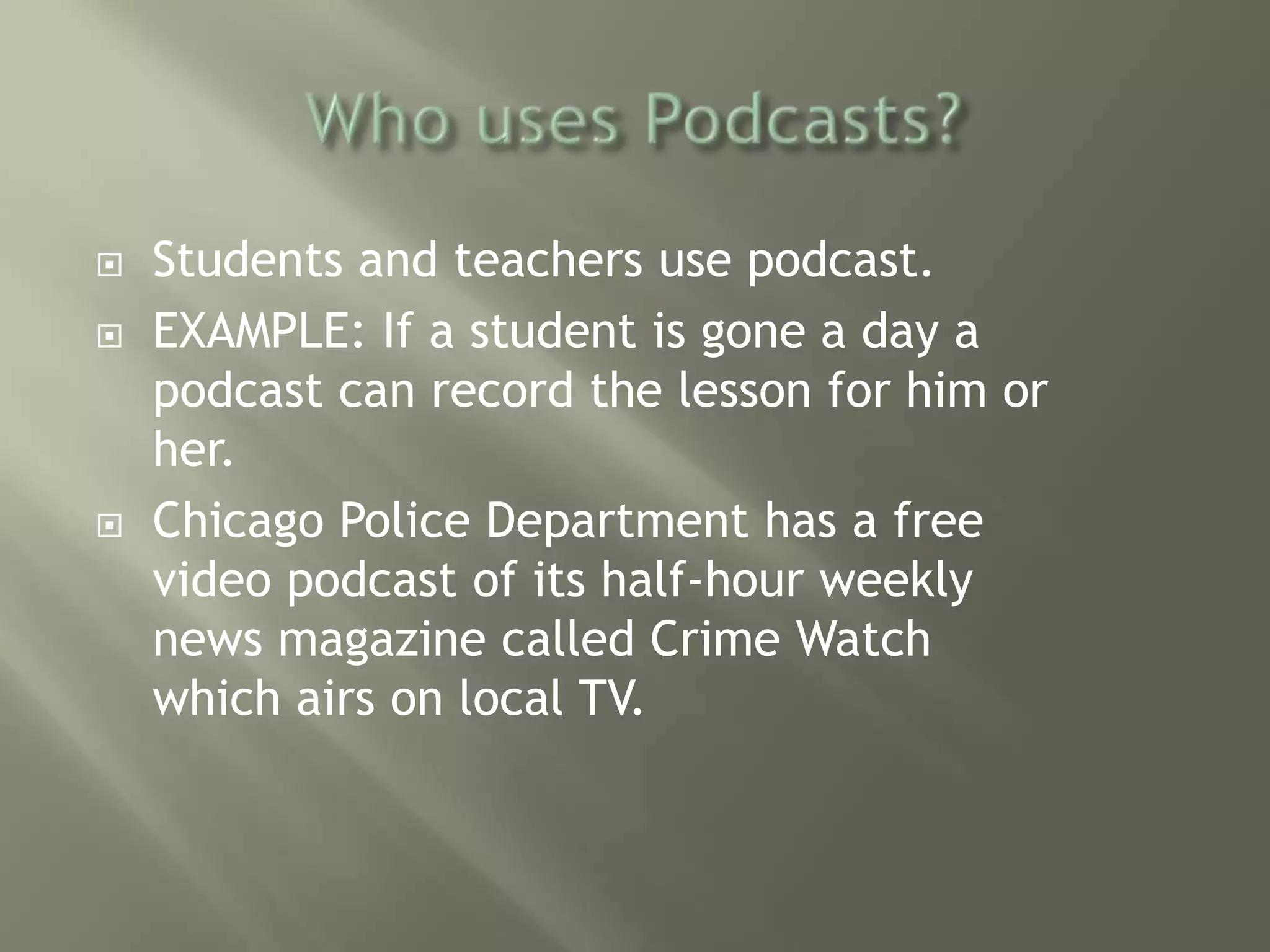 What Is Podcast | PPT