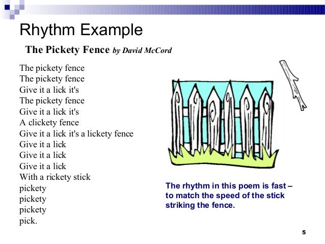 Rhythm Poetry Examples
