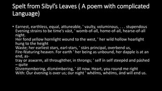 A presentation on the nature of poetry and poems | PPTX