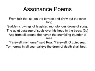 Assonance Poem Examples