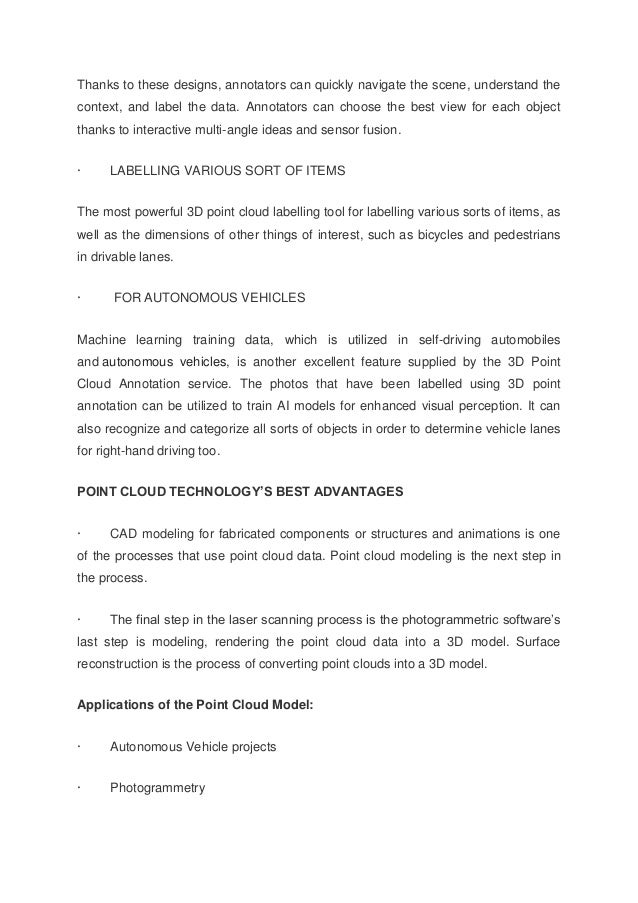 What is point cloud annotation? | PDF