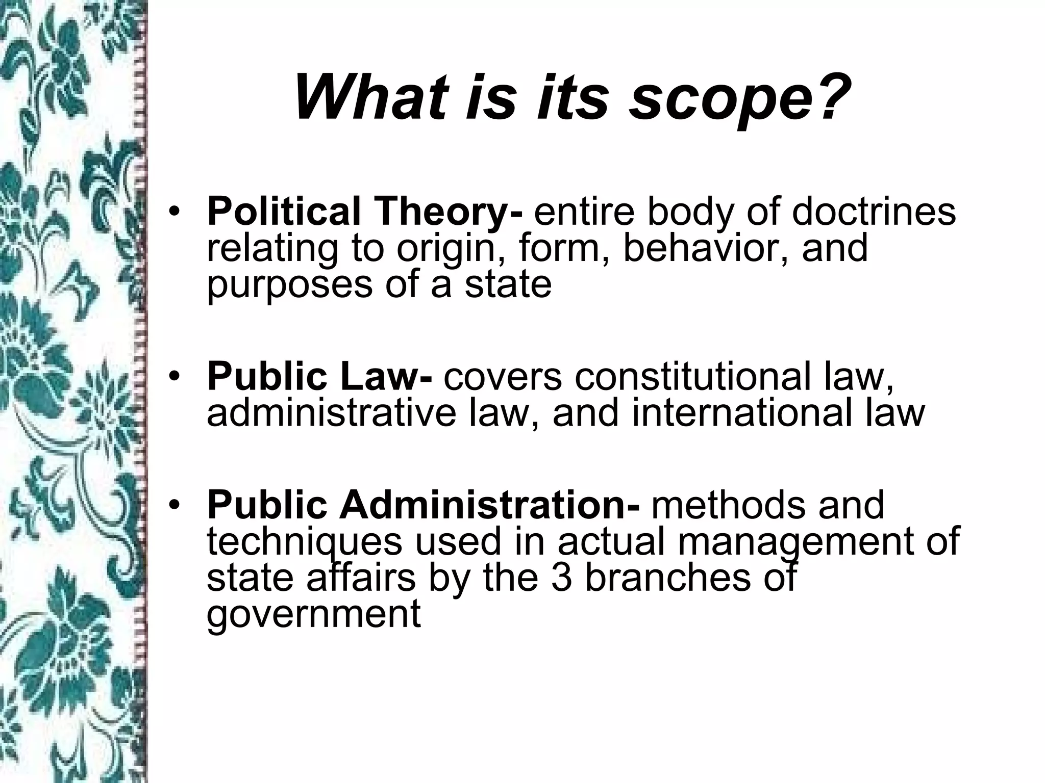 What is political science | PPT
