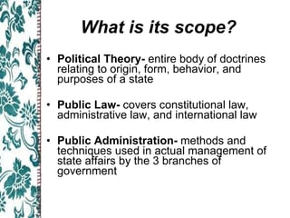 What is political science | PPT