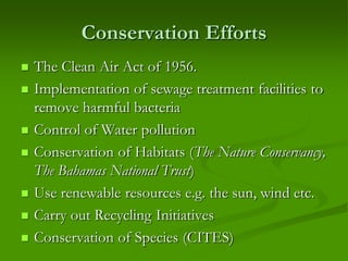 Bahamas Pollution - Bahamas Conservation | PDF