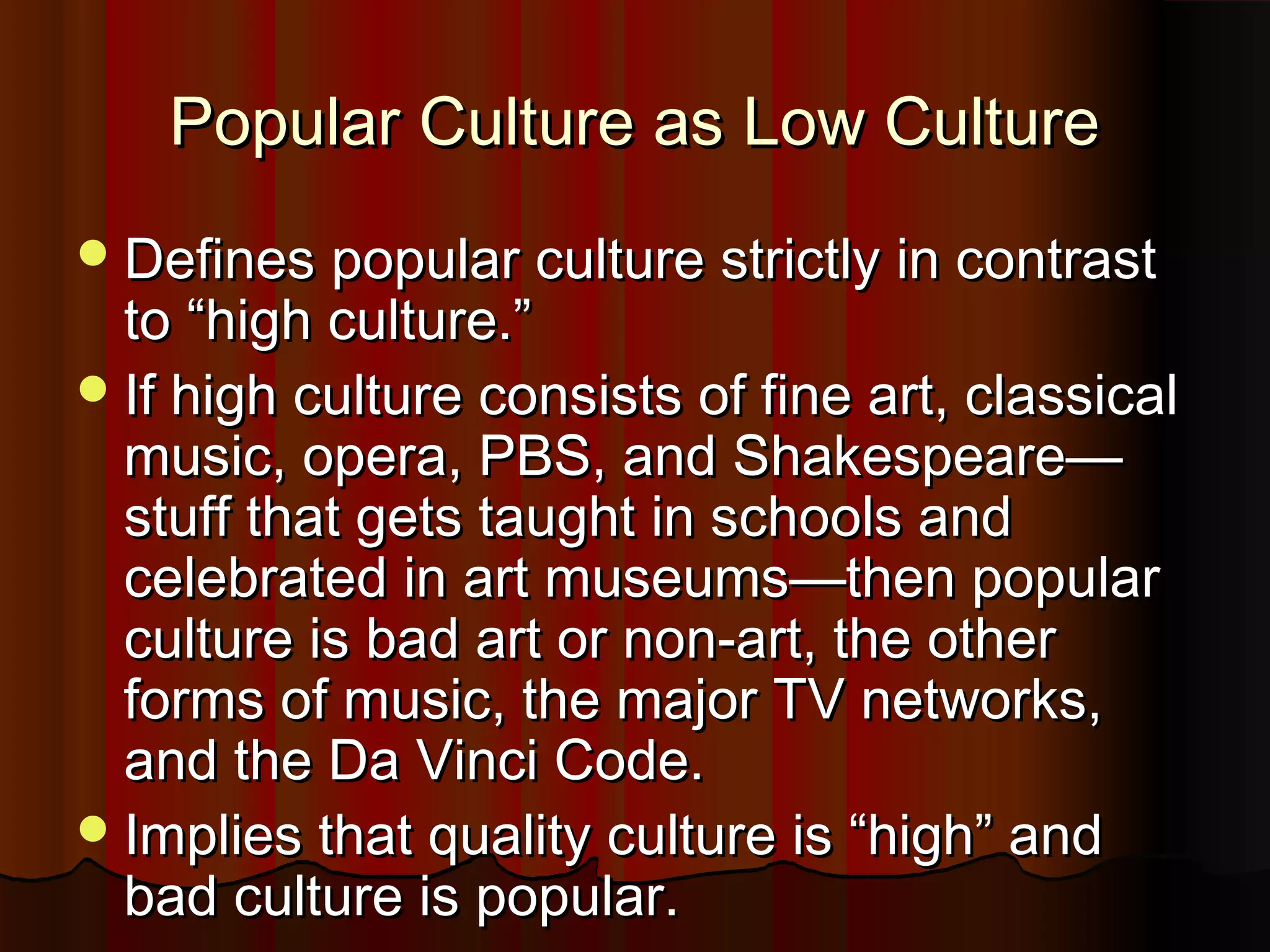 What is Popular Culture? | PPT