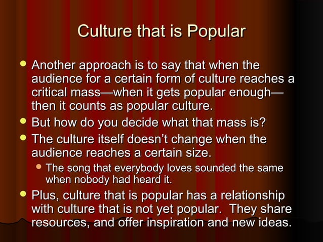 What is Popular Culture? | PPT