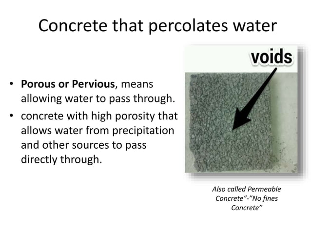 Porous concrete | PPTX | Civil Engineering Industry | Industries