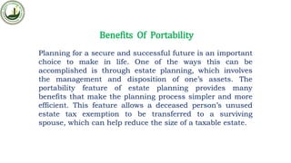 What Is Portability In Estate Planning, And What Are Its Impacts? | PPTX