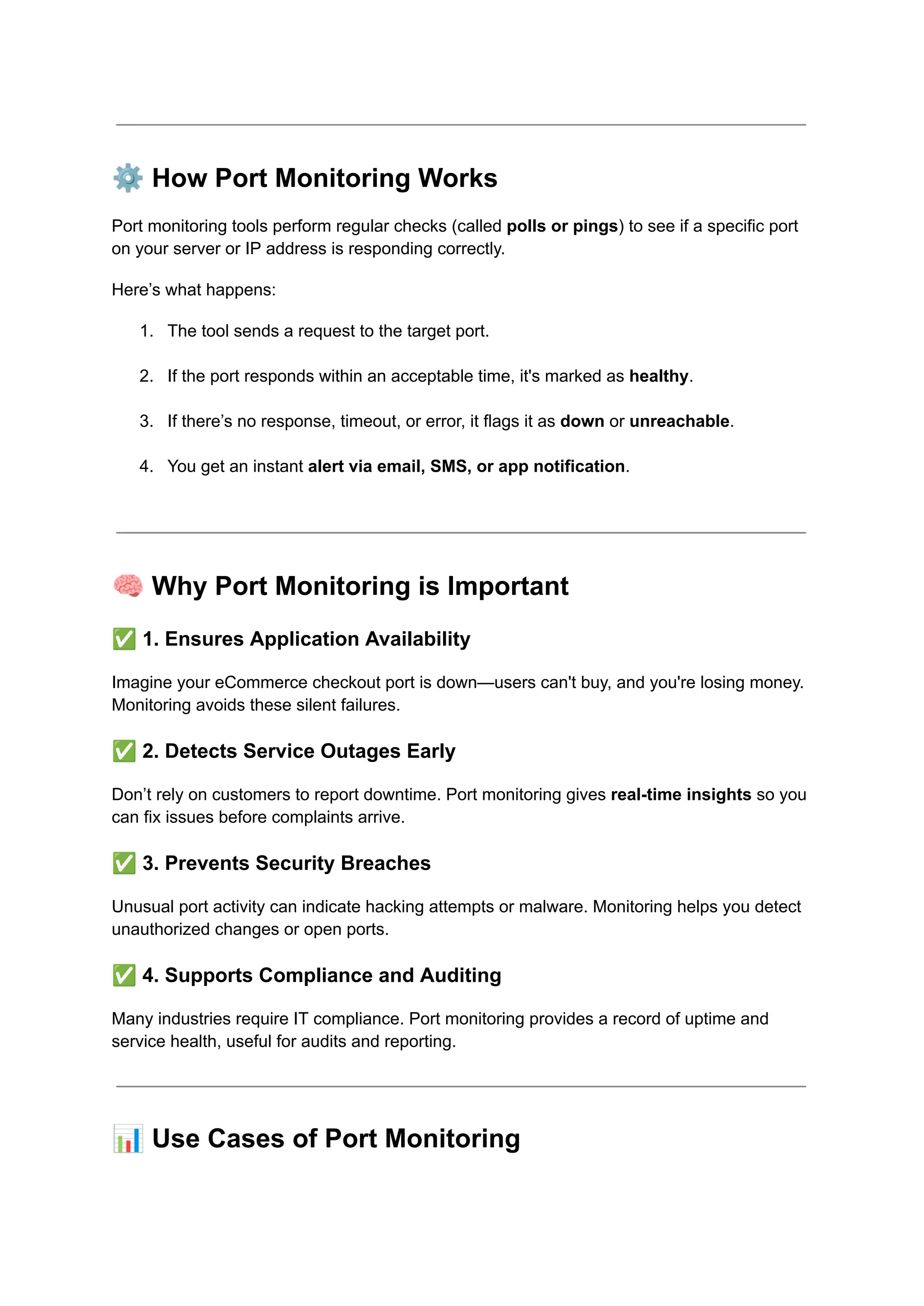 What is Port Monitoring? Why It’s Essential for Website and Server ...