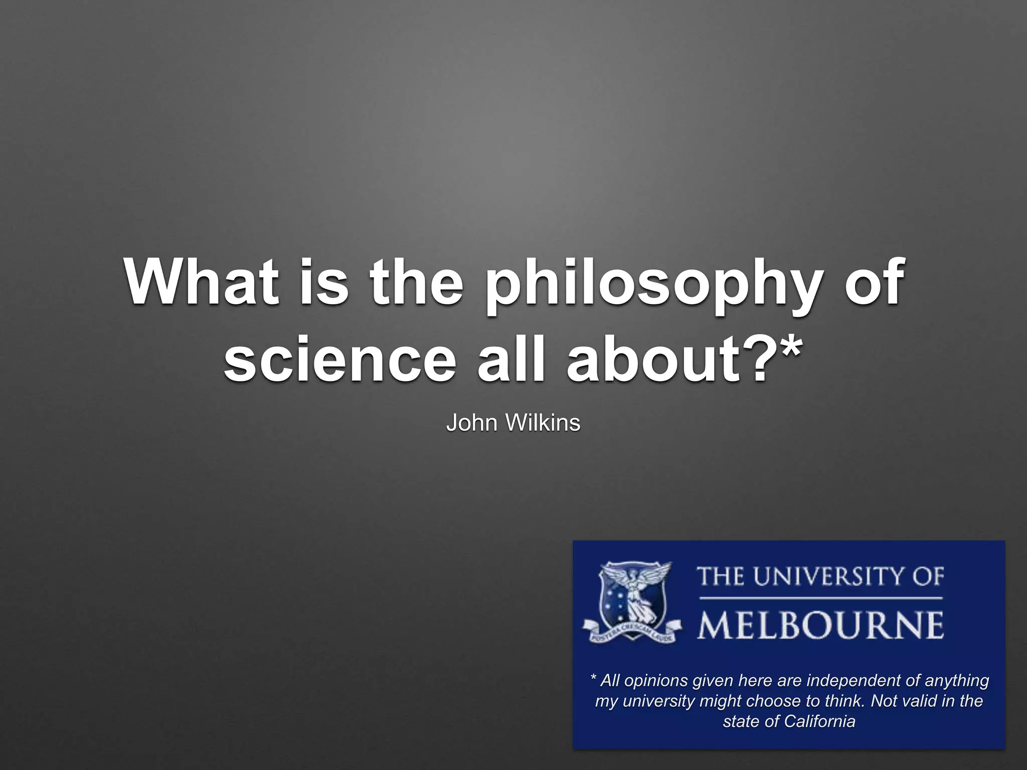 What is philosophy of science? | PPTX